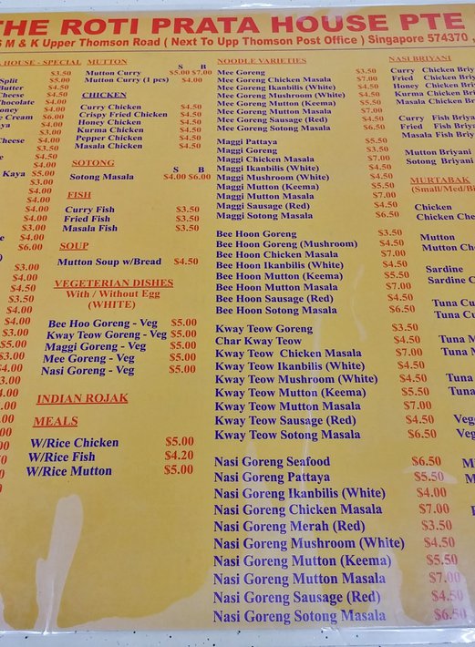 The Roti Prata House @ Upper Thomson Road | Spring Tomorrow